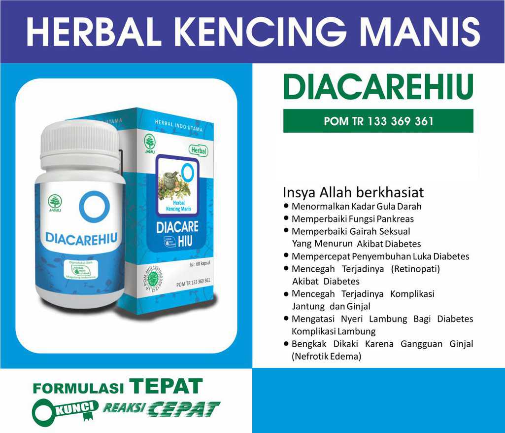 Diacare Hiu Obat Herbal Kencing Manis / Diabetes militus (DM) | Sehat Herba